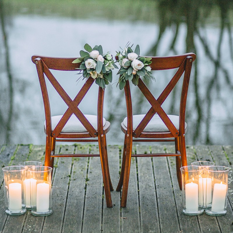 CROSS BACK CHAIR - MAHOGANY - Co-Ordination Event Hire