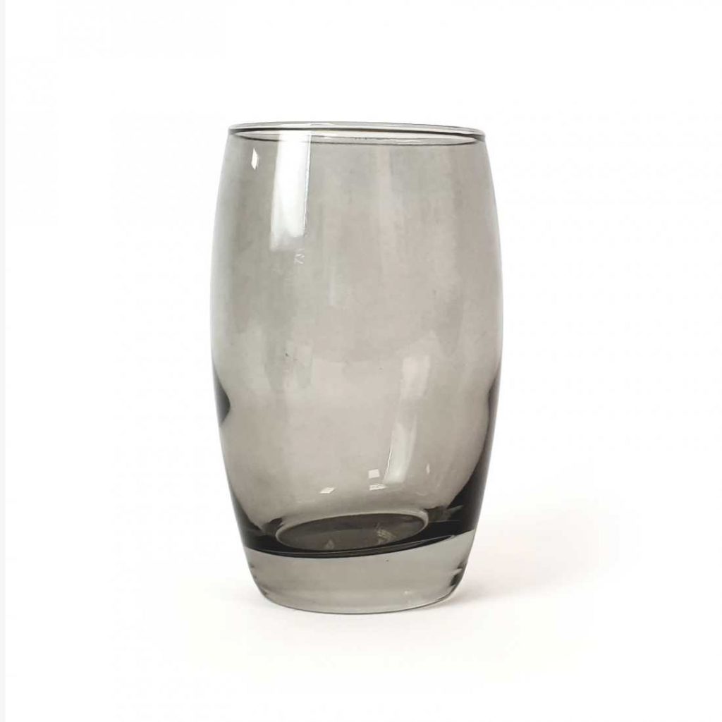 GREY WATER GLASS / TUMBLER 12OZ - Co-Ordination Event Hire